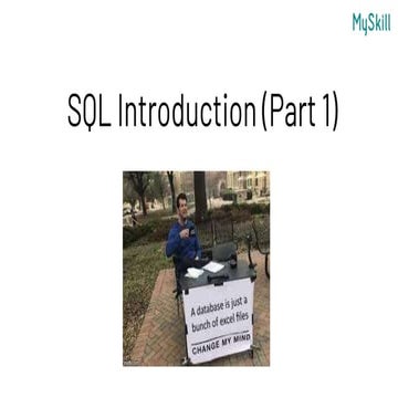 Sql Training Introduction Part Onepptx