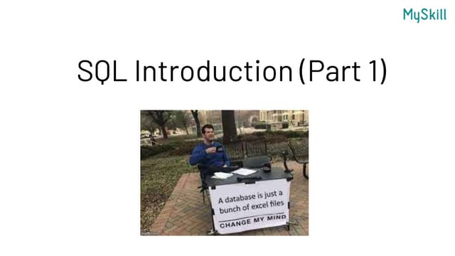 Sql Training Introduction Part Onepptx