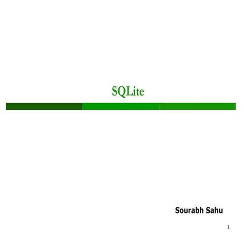 Sqlite Android Ppt Databases Computer Software And Applications