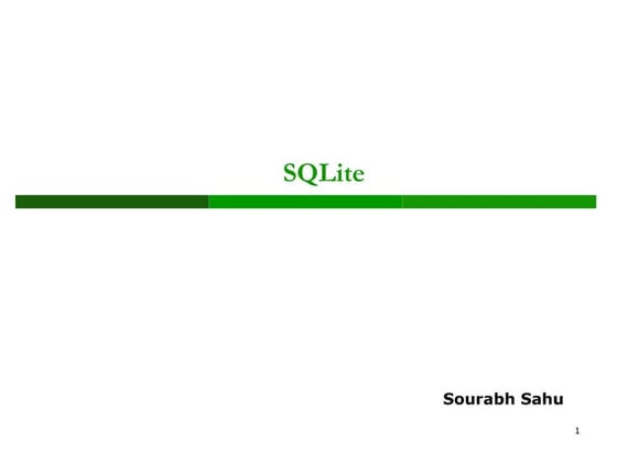 Sqlite Database In Android Ppt
