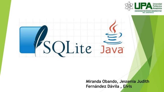 SQLite | PPTX | Databases | Computer Software and Applications
