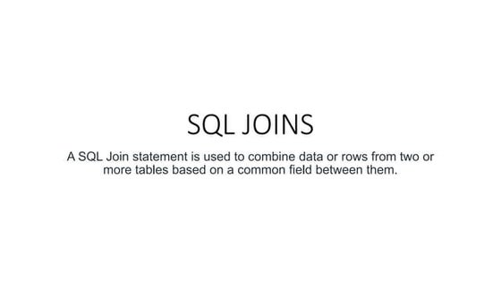 Joins In Sql Ppt Databases Computer Software And Applications