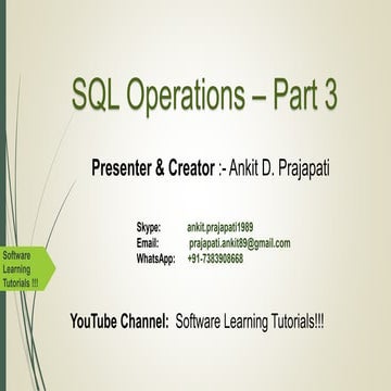 Sql Operations Part 3 Database Restore And Database Shrink Slt Ppt 0741