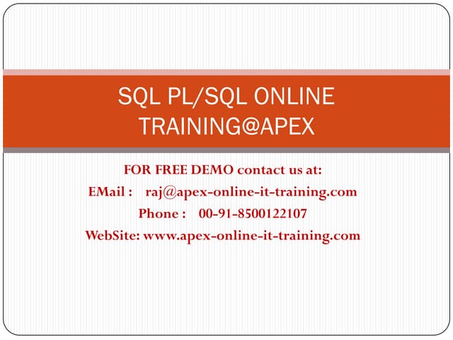 Sql pl | PPT Sql pl | PPT