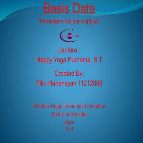 Sqlplus perbedaan | PPT