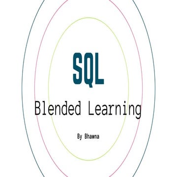 SQL PPT Blended Learning and their commands | PPTX