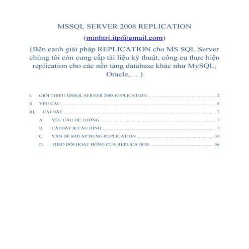 MSSQL SERVER 2008 REPLICATION (PEER TO PEER) | DOCX