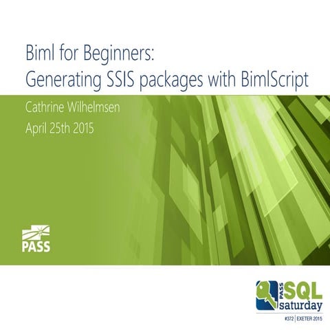 Biml For Beginners Generating Ssis Packages With Bimlscript