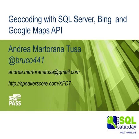 Geocoding with SQL Server Bing & Google API | PDF