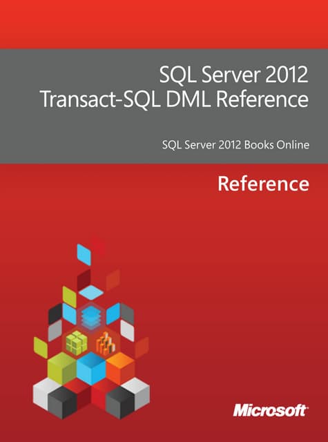 Sql Server 2012 Transact Sql Dml Reference Pdf