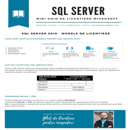 Licentiere Microsoft. Licentiere SQL Server 2019 - Modele de licentiere | PDF