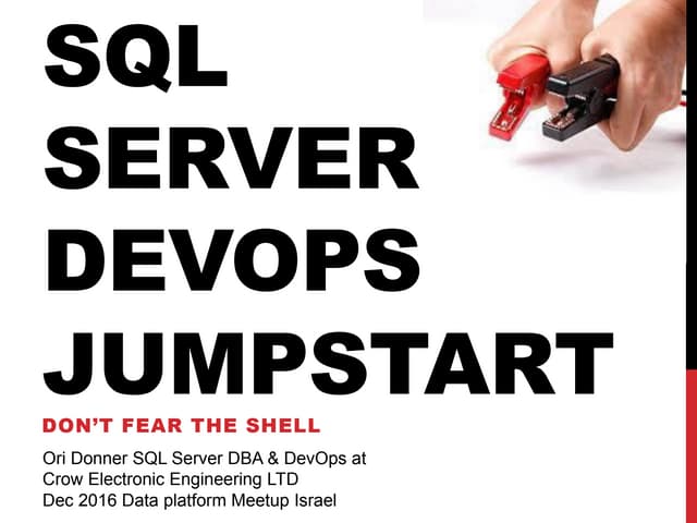 Sql Server Devops Jumpstart Ppt