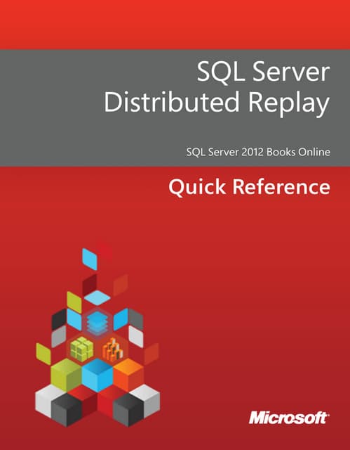 Sql Server Distributed Replay Pdf