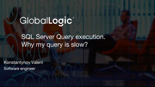 Sql Server Query Execution Why My Query Is Slow Ppt 4522