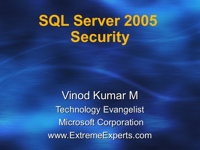 Sql Server Security
