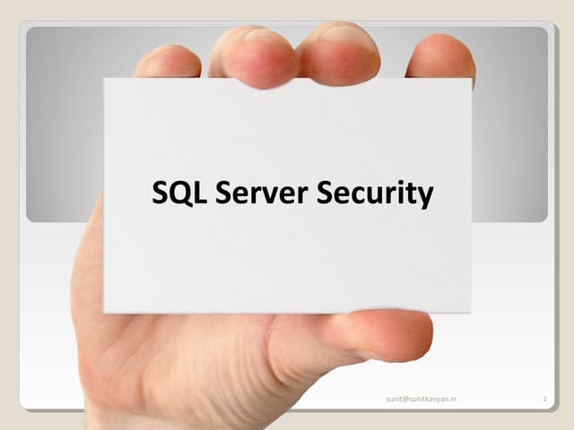 Sql Server Security Ppt Databases Computer Software And Applications