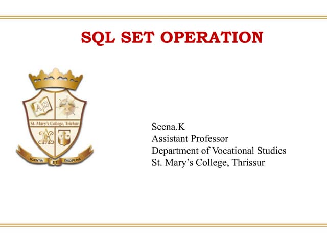 Computer Sciencesql Set Operation Ppt 3898