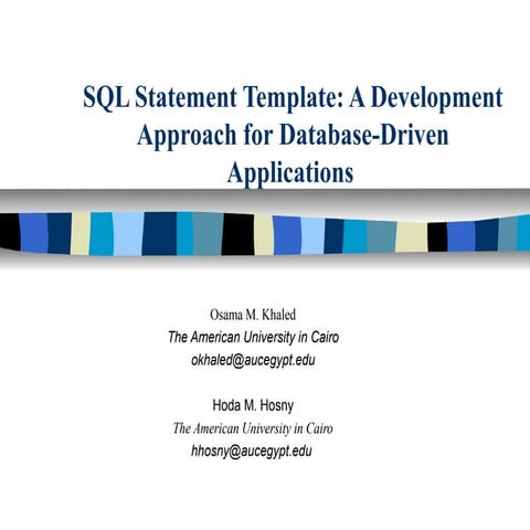SQL Statement Template | PPT