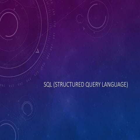 Sql Structured Query Language Pptx