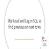 Sql tips lead and lag | PPTX