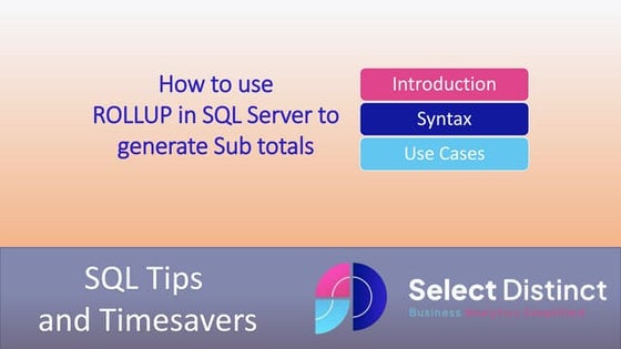 Sql tips lead and lag | PPT