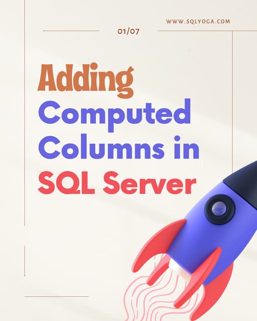 Adding Computed Columns In Sql Server Sqlyoga Pdf