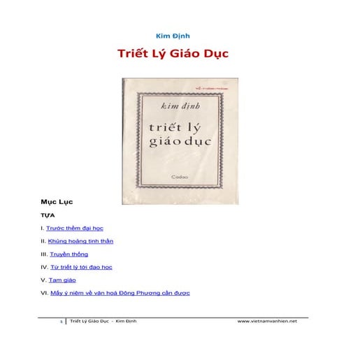 Triet ly giao duc (kim dinh) | PDF