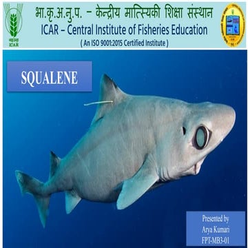 squalene.pptx in Sharks Byproducts and Uses | PPTX