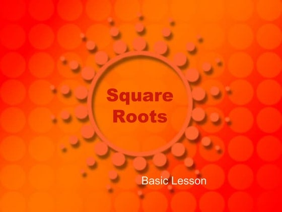 Square Roots And Perfect Squares | PPT