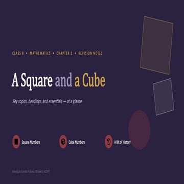 Mastering Squares and Cubes: Patterns, Properties, and Quick Tricks for ...