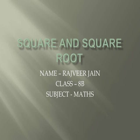 Square and square root | PPTX