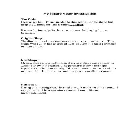 Square meter investigation new | DOCX