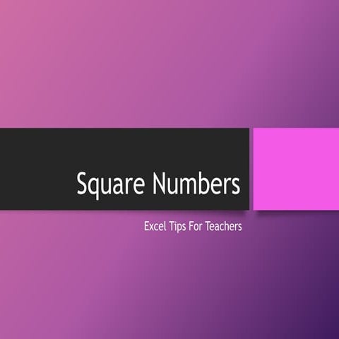Square numbers | PPT