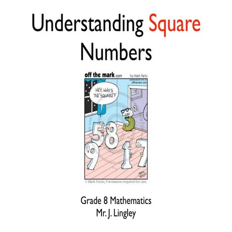 Understanding Square Numbers (Lesson 1) | PDF
