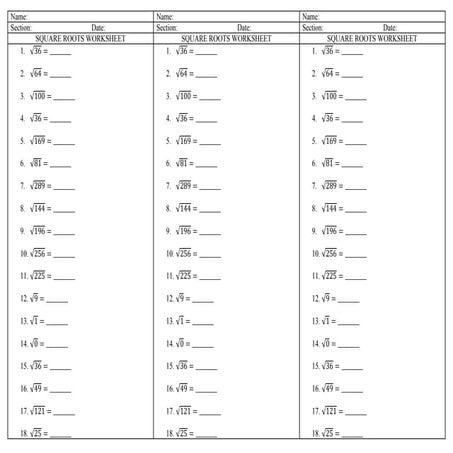Square root activity.docx | Homework and Study | Education