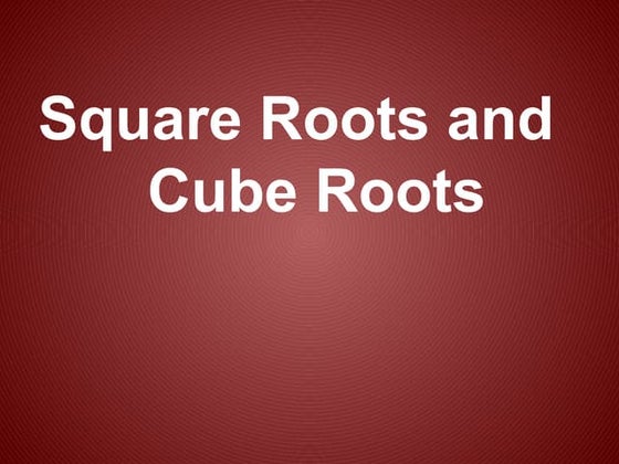 Estimating square root | PPTX