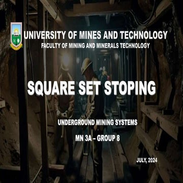 A presentation done by group 8 of mining engineering 3 class of the ...