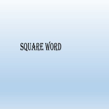 Square word | PPTX