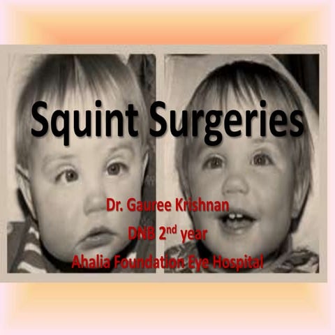 Squint surgeries | PPTX