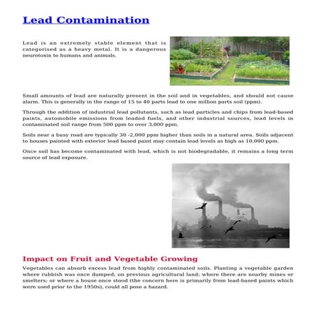Phytoremediation of Lead-Contaminated Shooting Range Soils using Indian ...