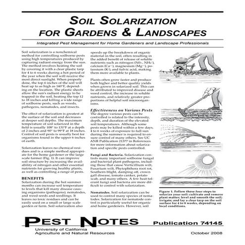 Soil Solarization for Gardens & Landscapes | PDF