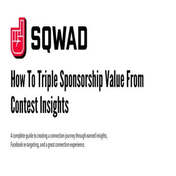 How to triple your sponsorship value from contest insights | PDF ...