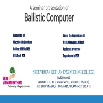 Ballistic computer | PPTX