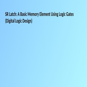 SR-Latch Digital Logic Design presentation.pptx