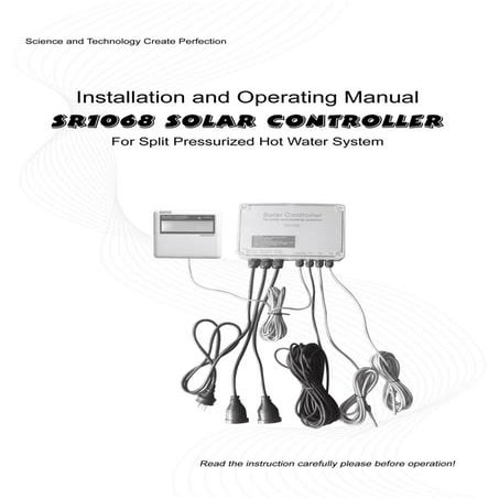 SR1068 Solar Water Heater Controller | PDF