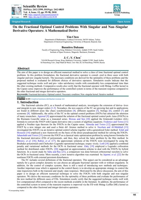 On The Fractional Optimal Control Problems With Singular And Nonsingular Derivative Operators