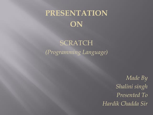 Scratch Programming | PPTX