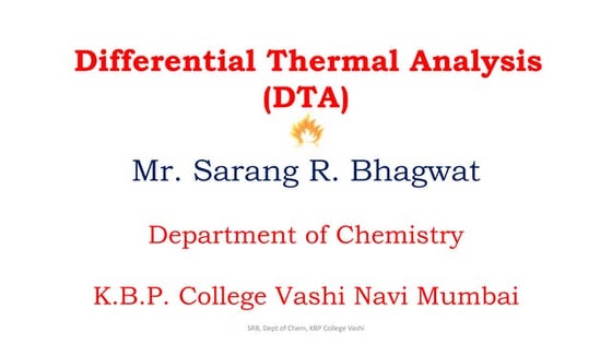 Differential thermal analysis | PPT