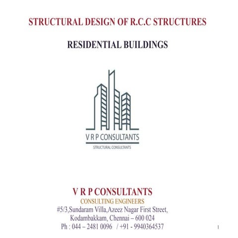 Structural Design of Residential Buildings - Introduction | PPTX