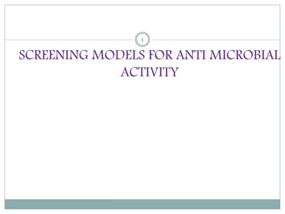 Screening Models of Anti-Inflammatory Drugs | PPTX